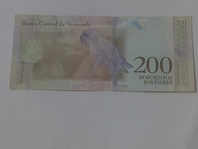 200 Bolivares 2018.g - Venecuela Ptica Sova - ODLIČNA