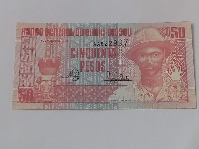 50 Pesos 1990.g - Gvineja Bisau - ODLIČNA -