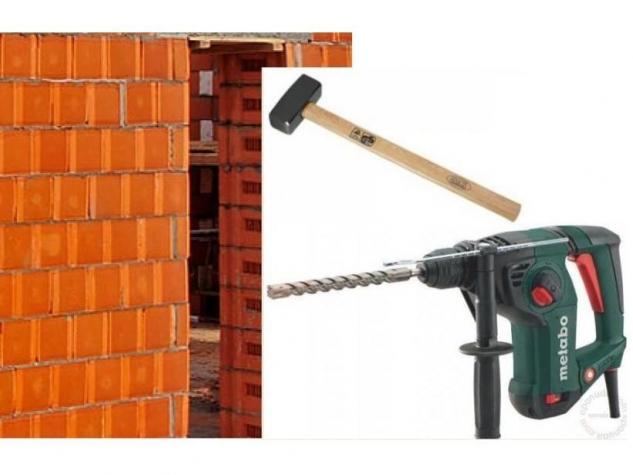 Rušenje pregradnih zidova (siporeks/ytong blok,giter blok,gipsane i