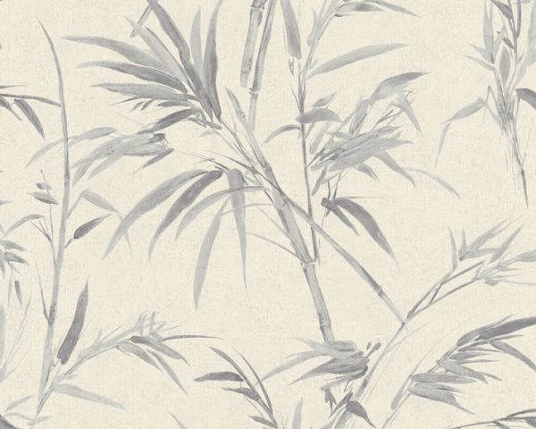 A.S. Création Wallpaper «Floral, Grey, Metallic, Silver» 373765