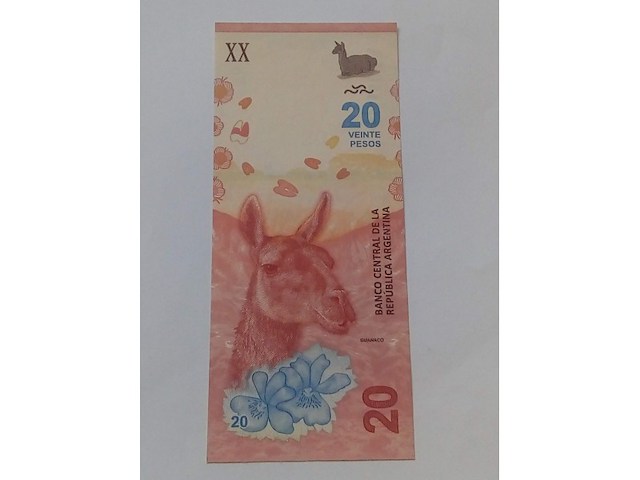 20 Pesos - Argentina - Životinja Žirafa - ODLIČNA -