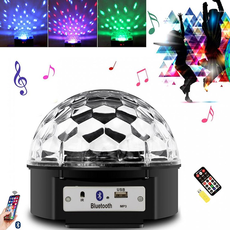 Disko Kugla MP3-Bluetooth LED Kugla