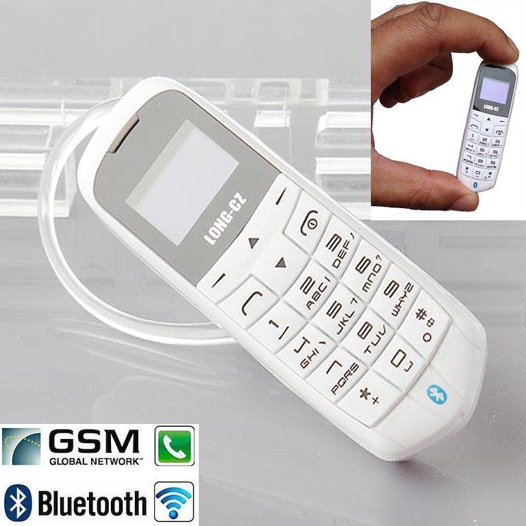 Mini-mobilni telefon – Bluetooth Slušalica LONG CZ J8 NOVO!