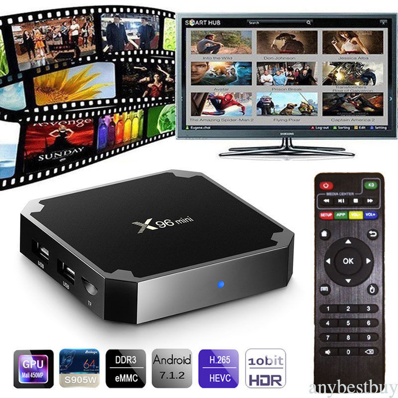 X96 Mini TV Box Android Amlogic S905W Quad Core WiFi HD 2G+16G 4K Player