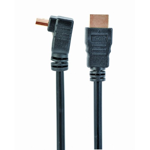 Gembird HDMI cable 3 m - High speed with Ethernet, 90 degrees upwards angled connector | CC-HDMI490-10