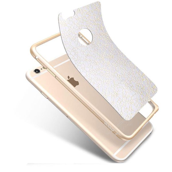 Hoco Bumper sa kožnim leđima blade series leather za iPhone 6 Plus/6s Plus, zlatni