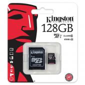 Kingston microSDXC 128GB class 10 UHS-I + Adapter