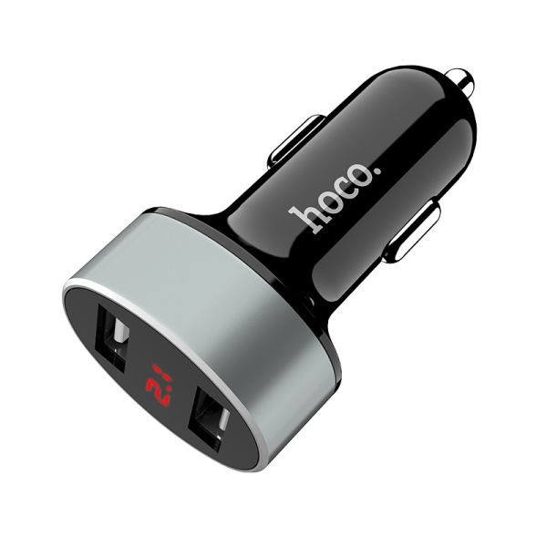 HOCO CAR CHARGER «Z26 HIGH PRAISE» DIGITAL DISPLAY DUAL USB