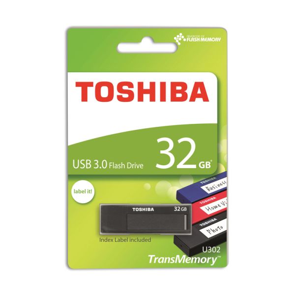 USB FLASH DISK TOSHIBA U302 TRANSMEMORY 32GB, CRNI