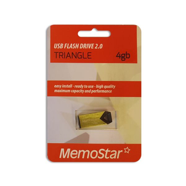 USB FLASH DISK MEMOSTAR TRIANGLE 4GB, ZELENI