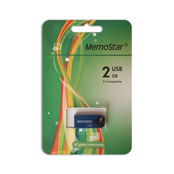 USB FLASH DISK MEMOSTAR 2GB TRIANGLE, PLAVI