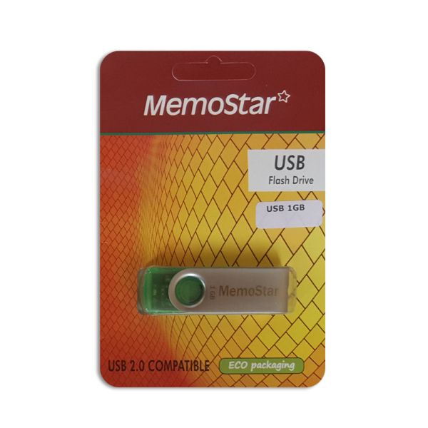 USB FLASH DISK MEMOSTAR 1GB, ZELENI