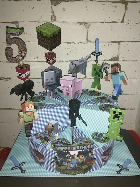 Kartonska torta Majnkraft, Minecraft