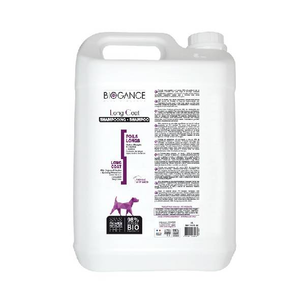 Biogance Long Coat Shampoo, šampon za pse i mačke sa dugom dlakom - 5l