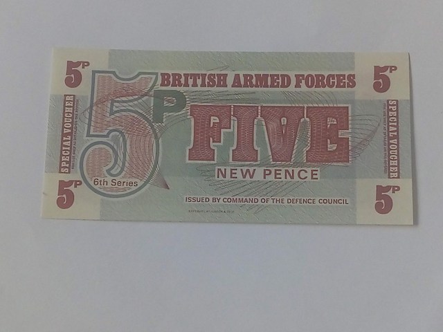 5 New Pence - Vojni Novac - ODLIČNA - Engleska -