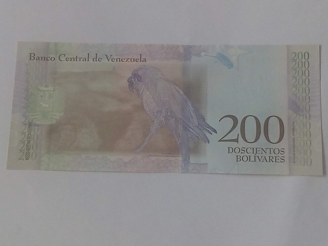 200 Bolivares 2018.g - Venecuela Ptica Sova - ODLIČNA