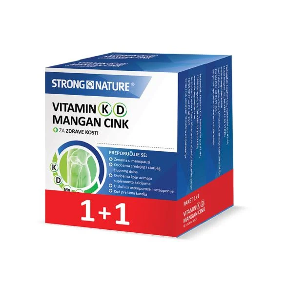 Paket Vitamin K D Mangan Cink, 30 kapsula 1+1