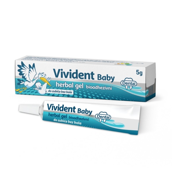 Vivident baby bioadhezivni herbal gel za desni 5g