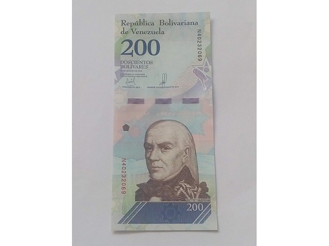 200 Bolivares 2018.g - Venecuela Ptica Sova - ODLIČNA