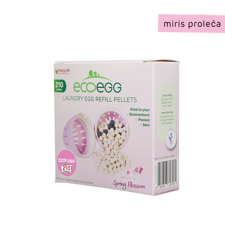 ECOEGG DOPUNA 2U1 EKO DETERDŽENT I OMEKŠIVAČ MIRIS PROLEĆA 210 PRANJA