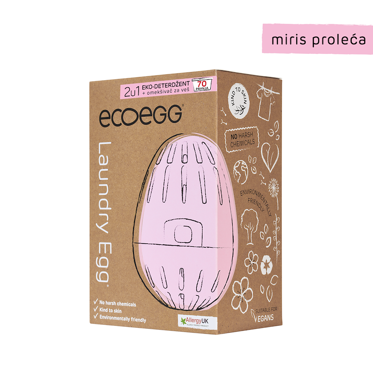 ECOEGG 2U1 EKO DETERDŽENT I OMEKŠIVAČ MIRIS PROLEĆA 70 PRANJA