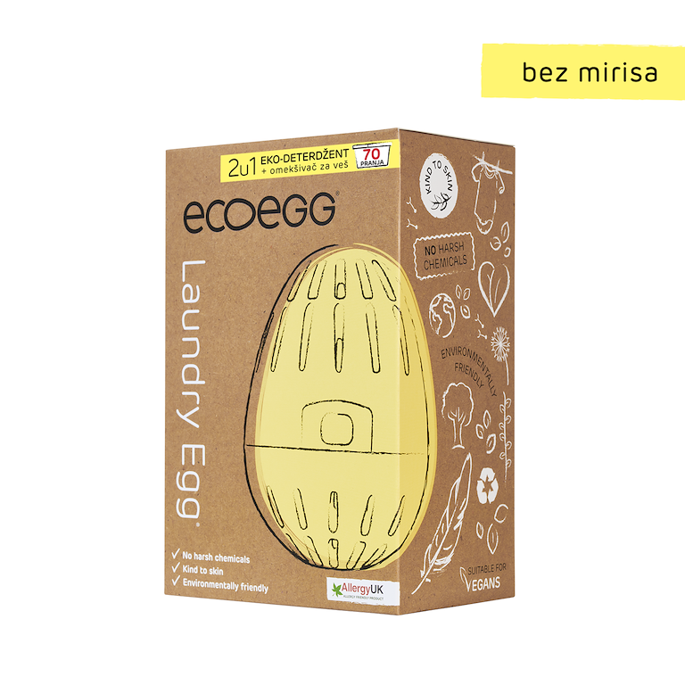 ECOEGG EKO DETERDŽENT I OMEKŠIVAČ BEZ MIRISA 70 PRANJA