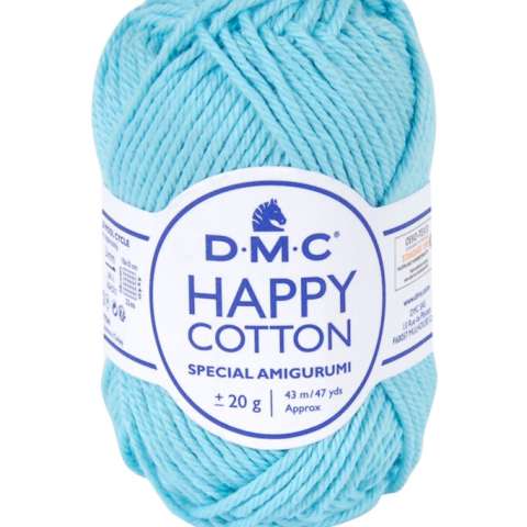 NATURA HAPPY COTTON - PAMUČNI KONAC ZA PLETENJE 20g, 43m, plava boja