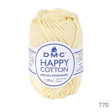 NATURA HAPPY COTTON - PAMUČNI KONAC ZA PLETENJE 20g, 43m, žuta boja