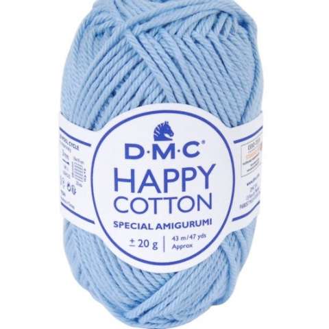 NATURA HAPPY COTTON - PAMUČNI KONAC ZA PLETENJE 20g, 43m,svetlo plava boja