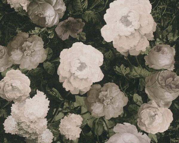 A.S. Création Wallpaper «Floral, Cream, Green, Grey» 376503