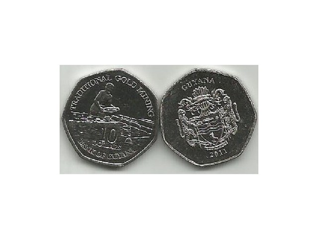 Guyana 10 dollars 2011. UNC