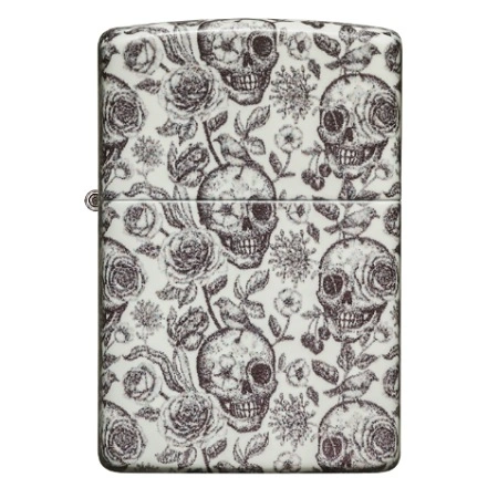 Zippo Skulls Green Glow 49458