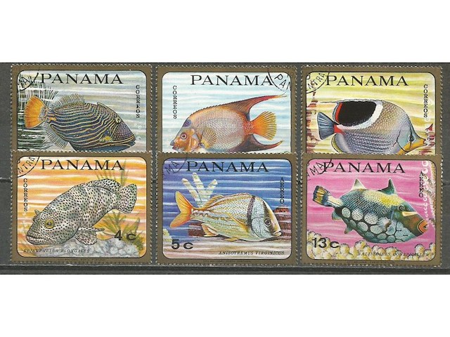 Panama,Fauna-Ribe 1968.,žigosano