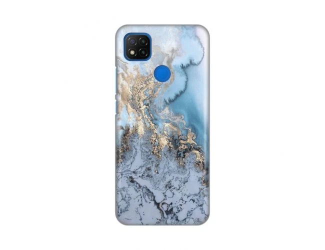 3G Print silikonska maska za telefon Xiaomi Redmi 9C Blue Gold Marble