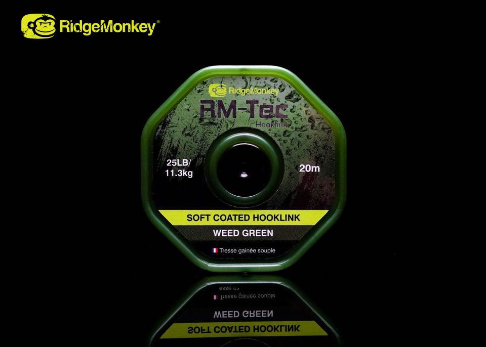 Ridge Monkey Predvez RM-Tec Soft Coated Hooklink Weed Green
