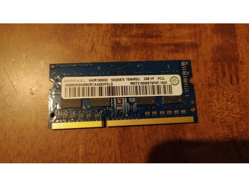 Ram memorija DDR3 Ramaxel 2GB , 1600Mhz low voltage BR2