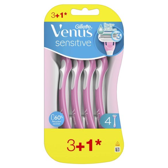 Gillette Venus Sensitive ženski brijač 3 komada + 1 gratis