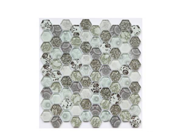 Mozaik | Stakleni - Tessera - GS021 - Hexagon