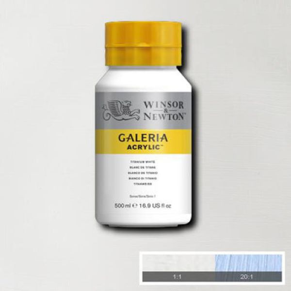 W&N Galeria acrylic W&N GALERIA ACRYLIC COLOUR 500ML TITA WHITE
