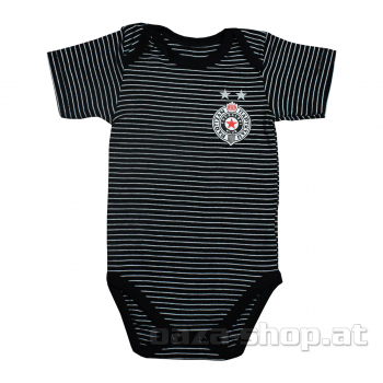 Baby bodi PFC kratak rukav crno/bele linije