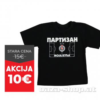 Dečija majica "PARTIZAN MOJA KUĆA" crna