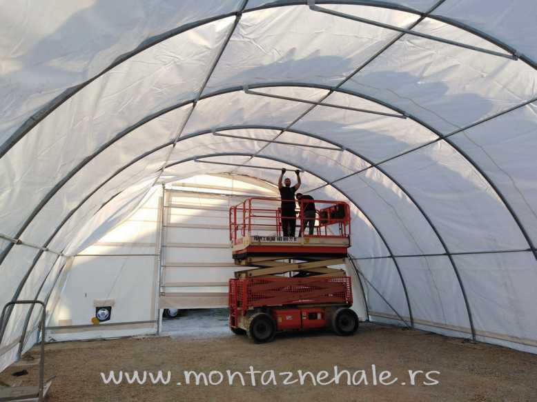 Montažne hale - skladišni šator  9.15x12m 110m2