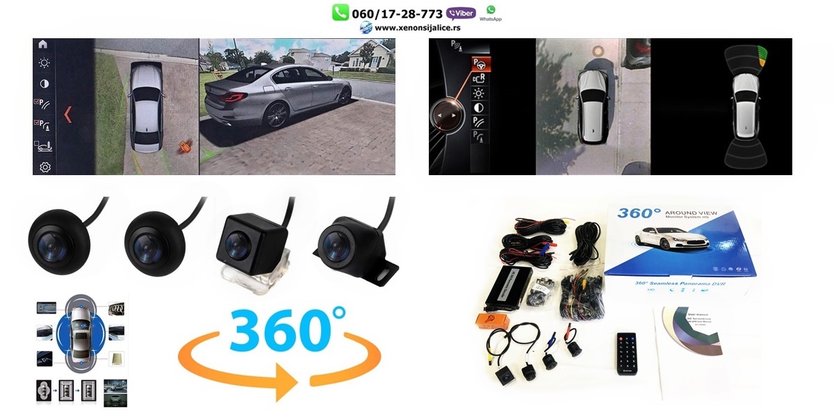 PARKING KAMERE SET 360 STEPENI