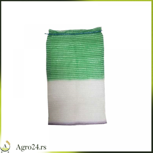 Vreća mrežasta – zeleno-bela 40 x 80 cm