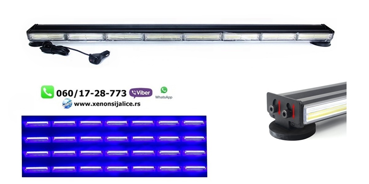 LED ROTACIJA NA MAGNET LED BAR PLAVA 120CM X 9CM