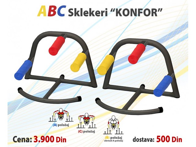 Sklekeri Set `ABC IRON SKLEKERI KOMFOR` / 3 visine