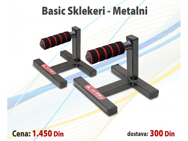 Sklekeri set `BASIC IRON` (ručke za sklekove)