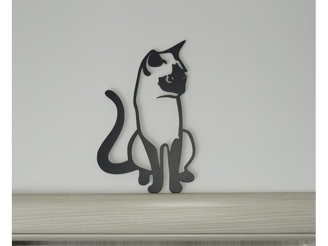 Zidni dekor Sijamska Mačka - za vrata, prozor, policu