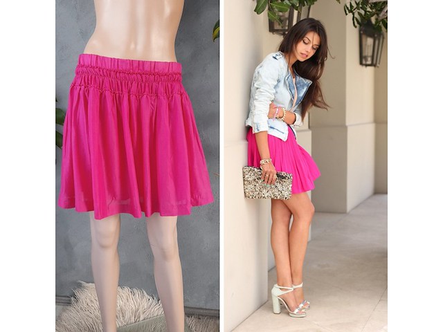 H&;M pink pamucna skater suknjica M/L