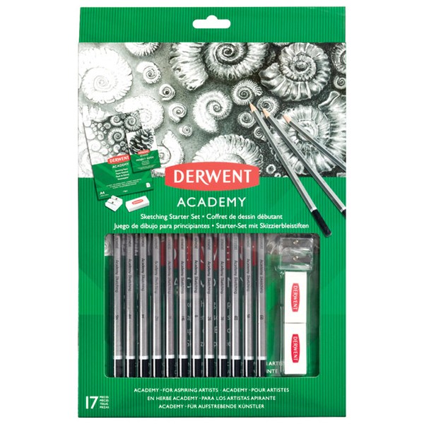 Set Olovka grafitna 5H-6B+pribor Academy Derwent blister 2305679